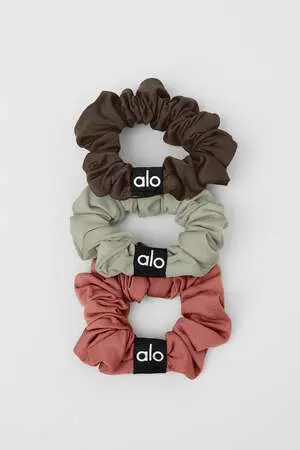 Alo Yoga ALO Fresh Mini Scrunchie 3-Pack Limestone/olive Tree/soft Terrac