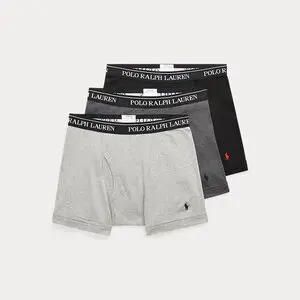 Ralph Lauren Cotton Wicking Boxer Brief 3-pack - Grey Assorted
