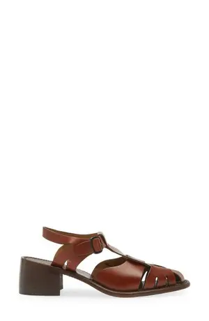 Hereu Pesca Block Heel Fisherman Sandal - Tan