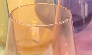 ESTELLE COLORED GLASS Set Of 6 Stemless Wine Glasses