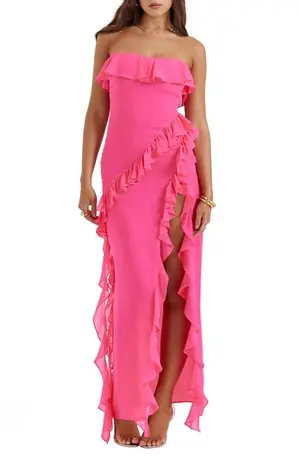 House Of Cb Sarina Ruffle Maxi Dress