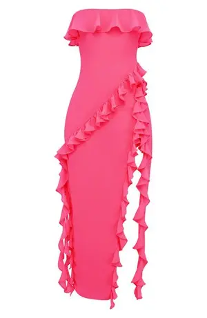 House Of Cb Sarina Ruffle Maxi Dress