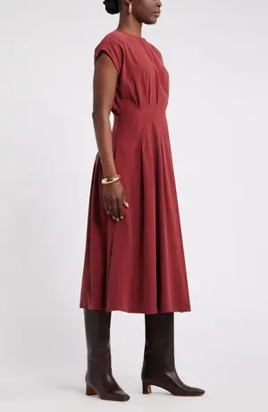 Nordstrom Pleated A-line Midi Dress