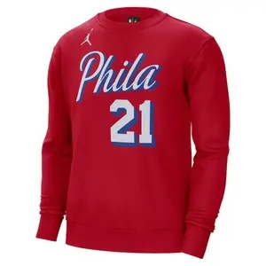 JORDAN BRAND Joel Embiid Philadelphia 76ers Statement Name & Number Pullover Sweatshirt