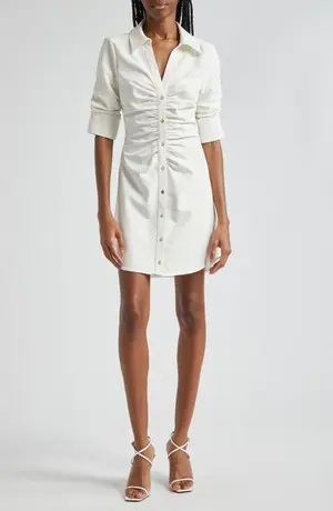 Cinq À Sept Elina Gathered Shirtdress - Ivory