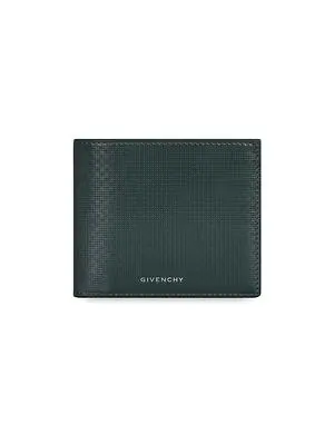 Givenchy Men's Wallet In 4G Classic Leather - Black - Dark Green