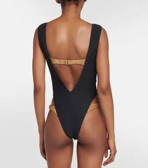 SAME V Double Layer One Piece Swimsuit