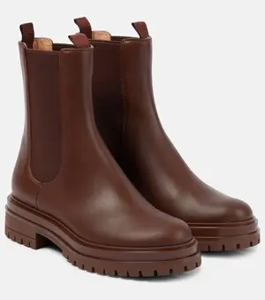 GIANVITO ROSSI Chester Leather Chelsea Boots