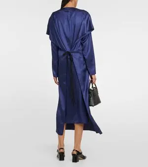 MAISON MARGIELA Draped Satin Midi Dress
