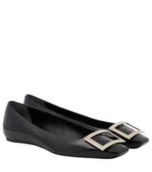 ROGER VIVIER Trompette Ballet Flats - Black