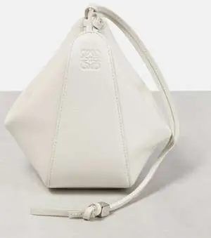 Loewe Hammock Mini Leather Shoulder Bag - White