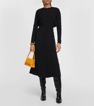 Victoria Beckham Cady Midi Dress - Black