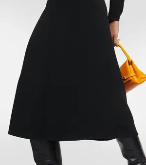 Victoria Beckham Cady Midi Dress - Black