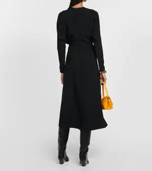 Victoria Beckham Cady Midi Dress - Black