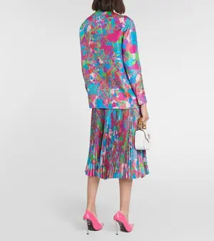 Versace X Dua Lipa Floral Summer Silk Twill Shirt