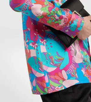 Versace X Dua Lipa Floral Summer Silk Twill Shirt