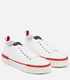 CHRISTIAN LOUBOUTIN Pedro Canvas Lace-up Sneakers - Multicoloured