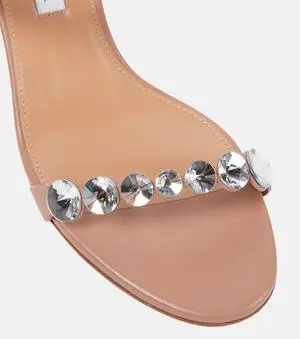 AQUAZZURA Embellished Leather Sandals