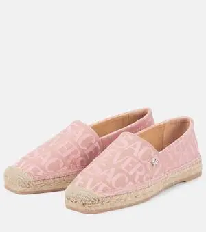 Versace Allover Canvas Espadrilles - Pink