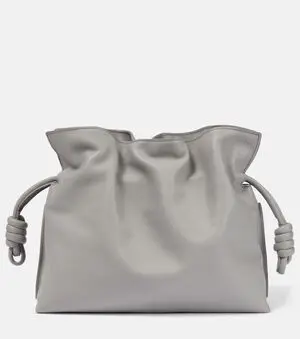 Loewe Loewe Flamenco Leather Clutch Grey