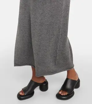 JIL SANDER Cashmere Turtleneck Midi Dress - Grey