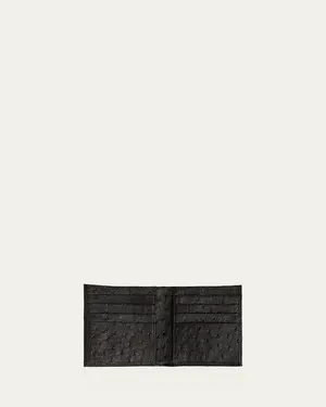 ABAS Ostrich Bi-fold Wallet