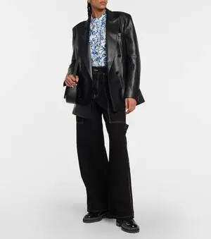 A.p.c. Aubrey Floral Linen-blend Blouse