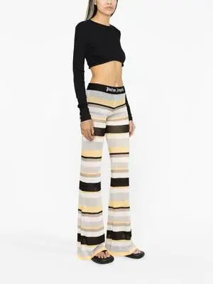 Palm Angels Striped Lurex Knit Trousers