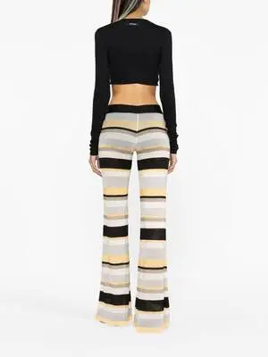 Palm Angels Striped Lurex Knit Trousers