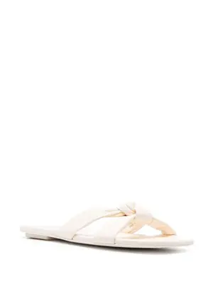 STUART WEITZMAN Flat-sole Leather Mules