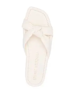 STUART WEITZMAN Flat-sole Leather Mules