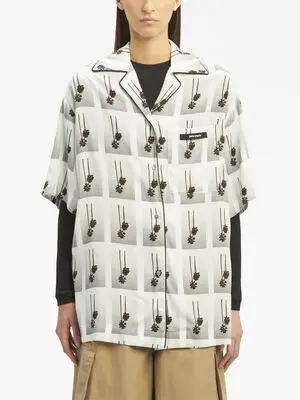 Palm Angels Mirage Palm-tree Print Bowling Shirt