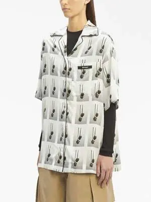 Palm Angels Mirage Palm-tree Print Bowling Shirt