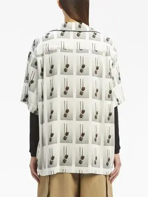 Palm Angels Mirage Palm-tree Print Bowling Shirt