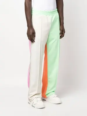 Palm Angels Logo Print Colorblock Track Pants
