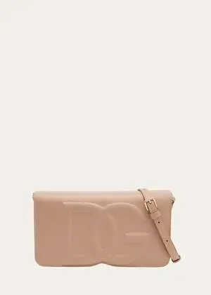 Dolce & Gabbana DG Logo Micro Leather Crossbody Bag - Cipria