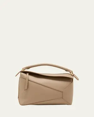 Loewe Puzzle Edge Medium Top-handle Bag - Sand