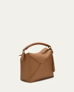 Loewe Puzzle Edge Medium Top-handle Bag - Toffee