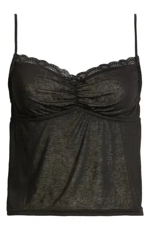 EDIKTED Carla Ruched Lace Trim Camisole