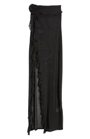 EDIKTED Suri Sheer Mesh Maxi Dress