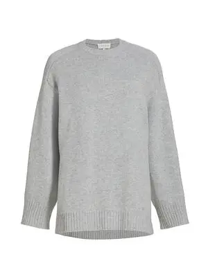 LOULOU STUDIO Safi Wool-Cashmere Blend Sweater - Grey Melange