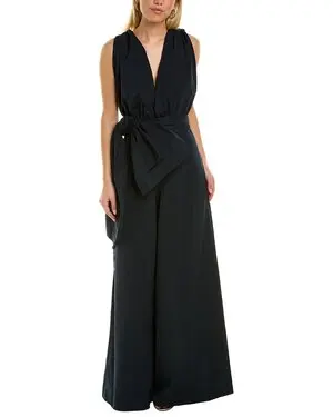 Oscar De La Renta Oscar De La Renta Wide Leg Jumpsuit - Blue