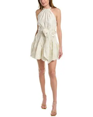Monique Lhuillier Ml Monique Lhuillier Jacquard Cocktail Dress - White
