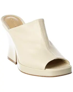 Bottega Veneta Bottega Veneta Stack Leather Mule - White