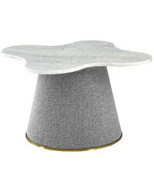 PASARGAD HOME Pasargad Home Simona Grey Marble Top Side Table - Nocolor