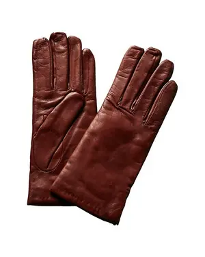 Portolano Portolano Men's Tan Wool-Lined Nappa Leather Gloves - Nocolor
