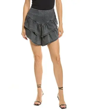 MOTHER Mother The Ruffle Mini Skirt - Grey