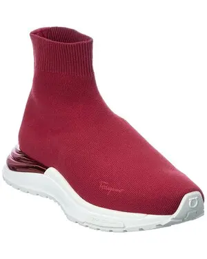 FERRAGAMO Ferragamo Ninette Knit Sock Sneaker - Red