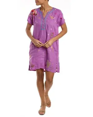 Johnny Was Johnny Was Monroe Linen Tunic Dress - Blue