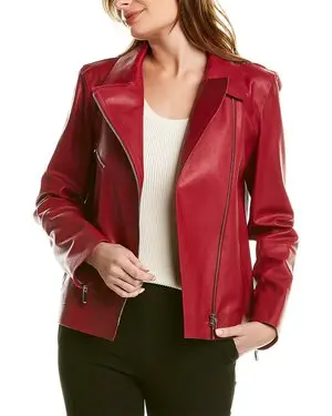Lafayette 148 New York Lafayette 148 New York Aisling Leather Jacket - Nocolor